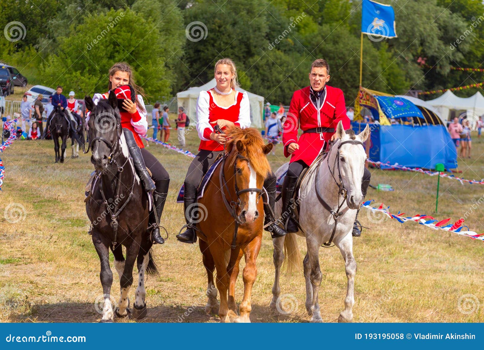Cossacks Perform Tricks on a Galloping Horse Editorial Stock Photo ...