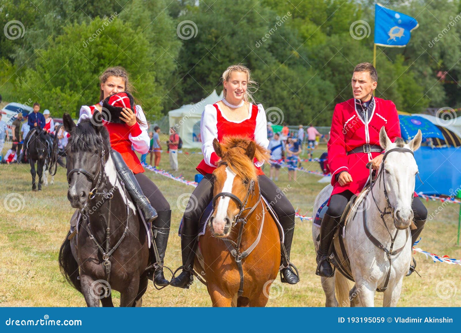 Cossacks Perform Tricks on a Galloping Horse Editorial Stock Image ...