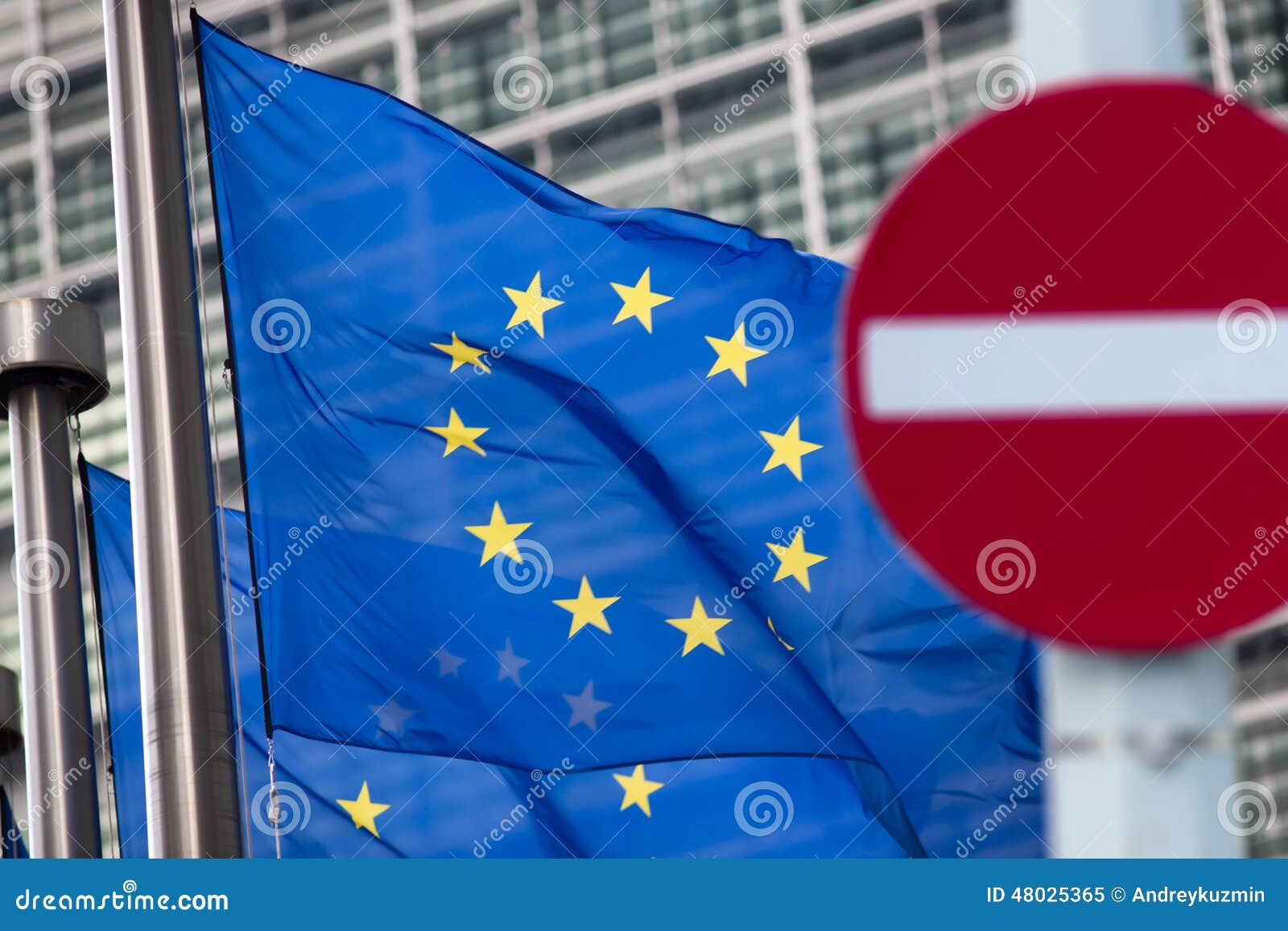 Russia Sanctions. No Entry Sign in Front of Stock Image - Image of ...