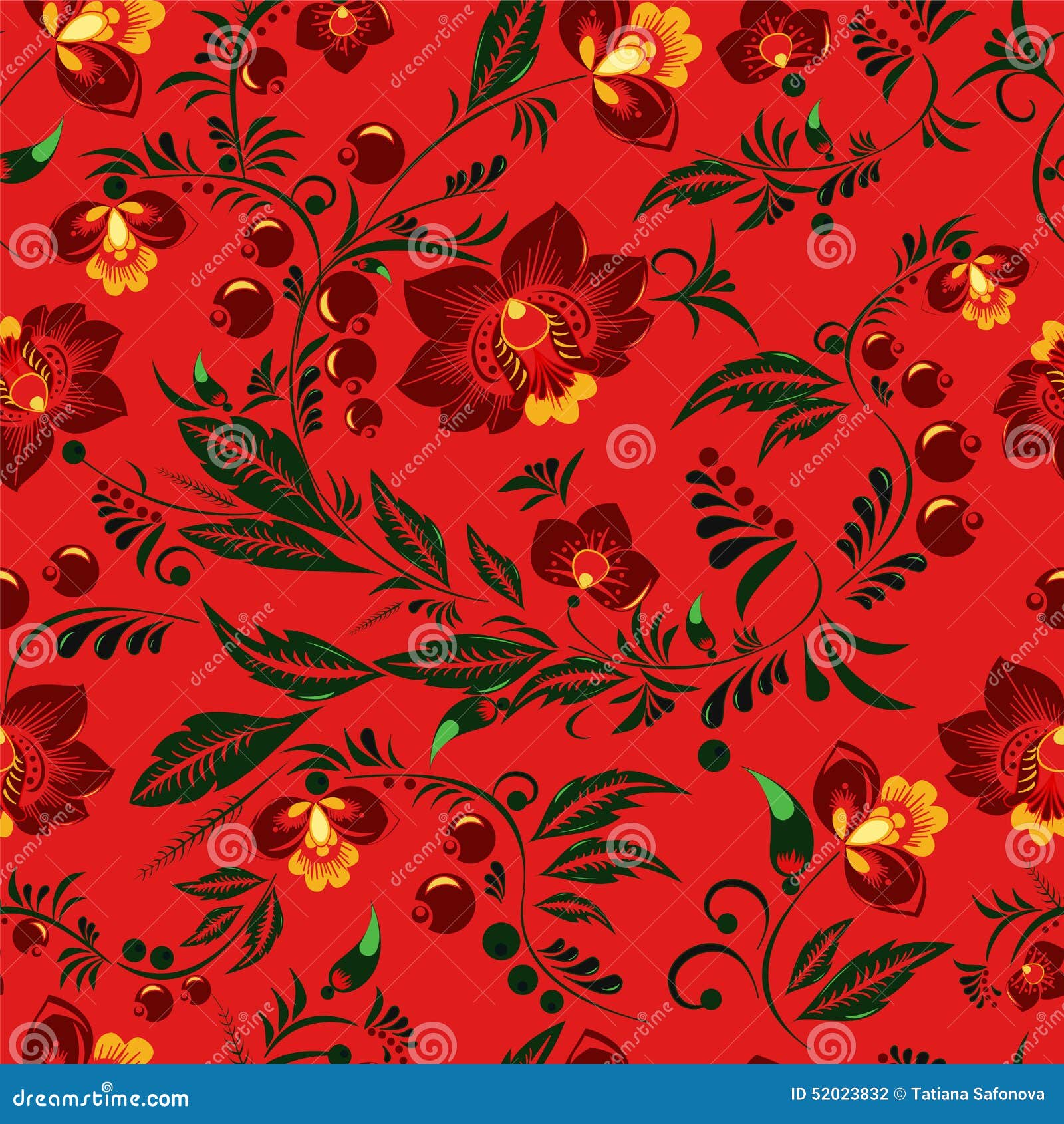 Russia Seamless Pattern- Illustration Stock Vector - Illustration of ...