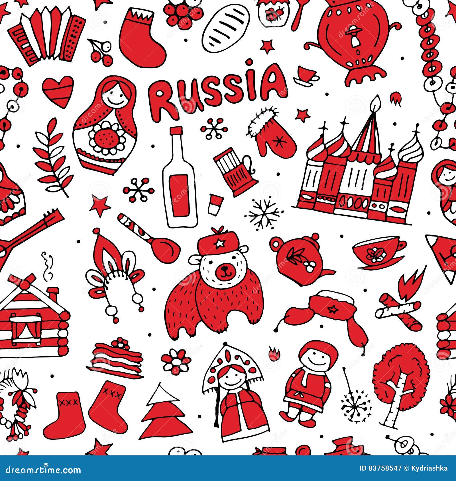 Russia, Seamless Pattern for Your Design Stock Vector - Illustration of ...