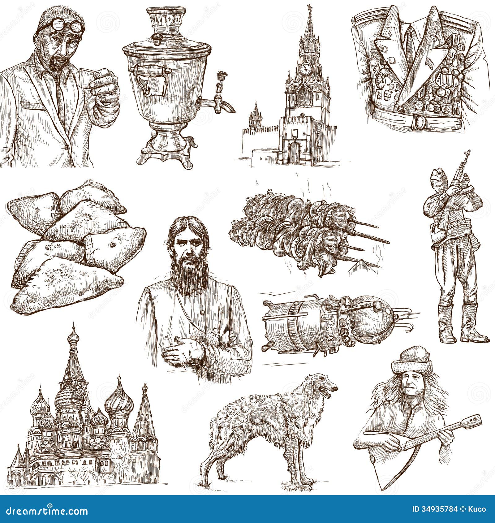 Russia stock vector. Illustration of drawn, honors, artistic - 34935784