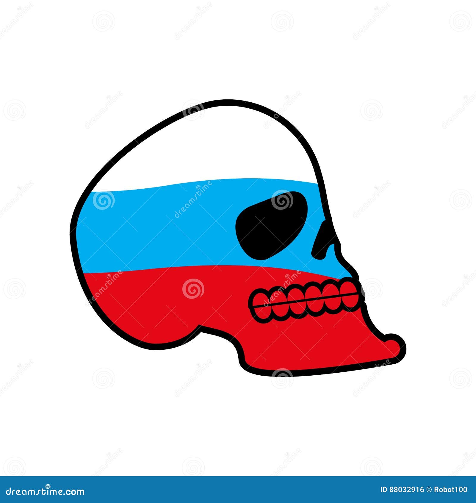 Skull In Russian Kokoshnik. Russian Folk Female Hat Skeleton Head ...