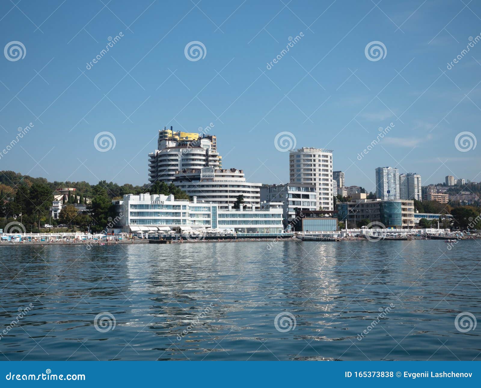 Russia, Sochi 05.10.2019. View of the Coastal Zone of Sochi from the ...