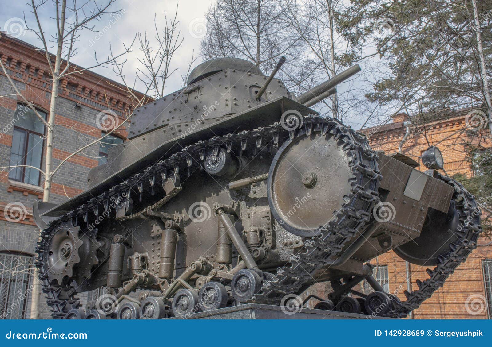 Russia. Soviet light tank stock image. Image of historic - 142928689