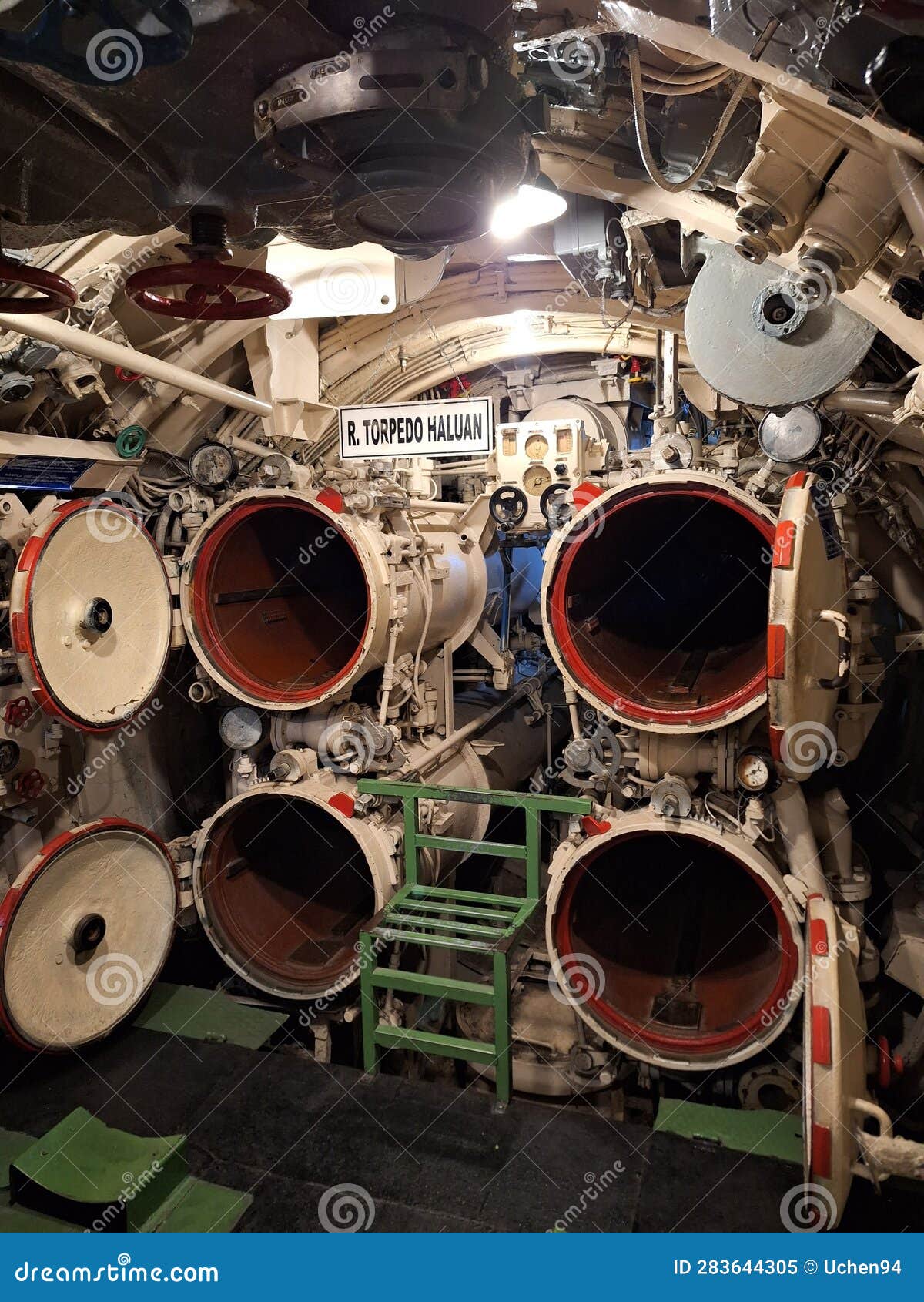 A Submarine Torpedo Tube Showing Both Hatches Opened Stock Image ...