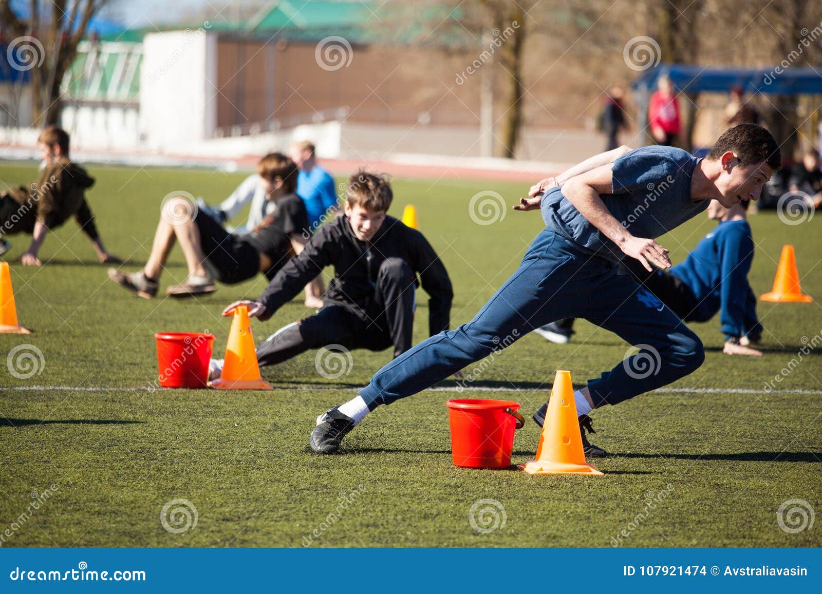 Competition Program with Multiple Exercises Editorial Stock Image ...