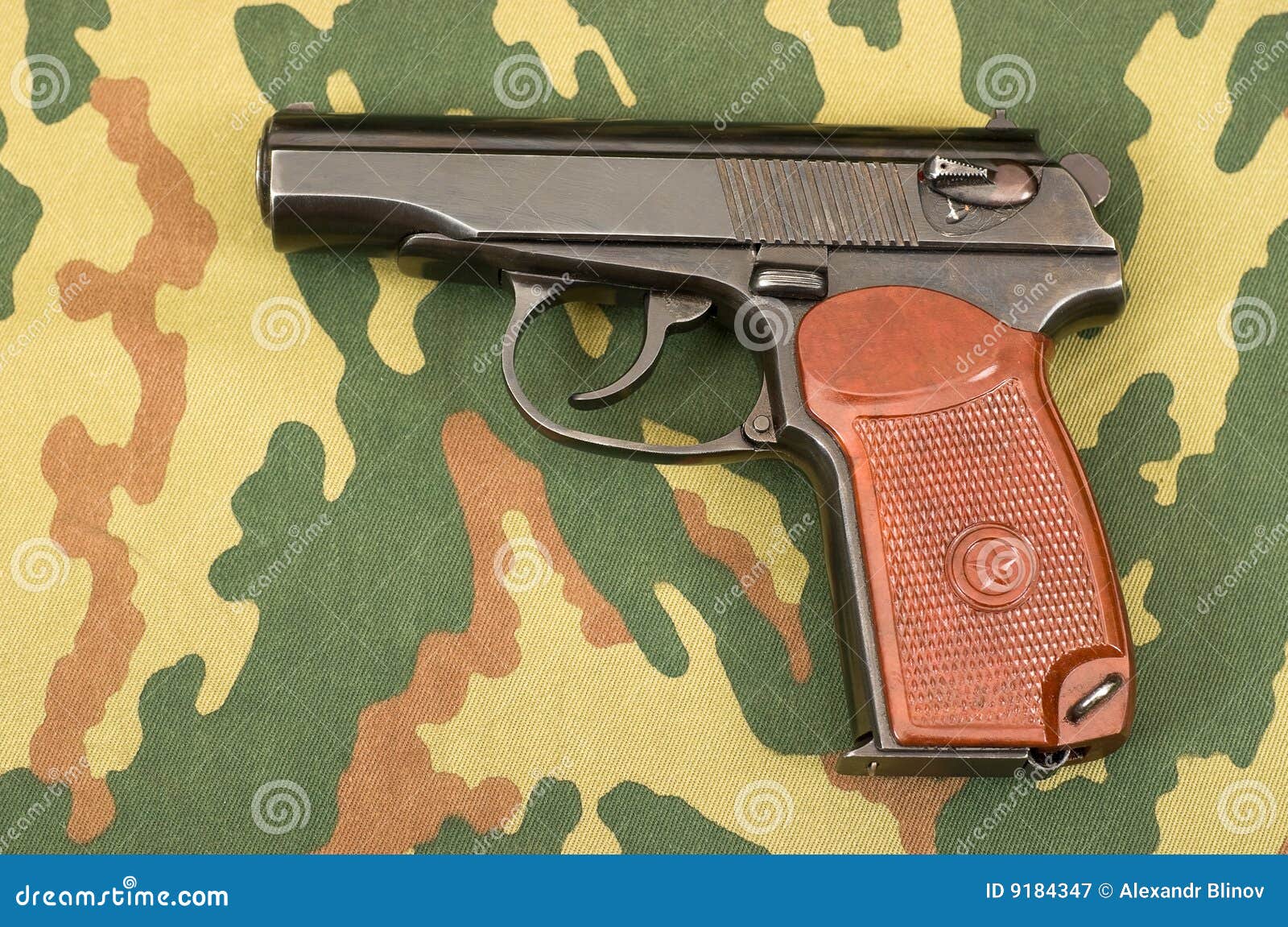 Russian 9mm handgun stock image. Image of ammo, marksmanship - 9184347