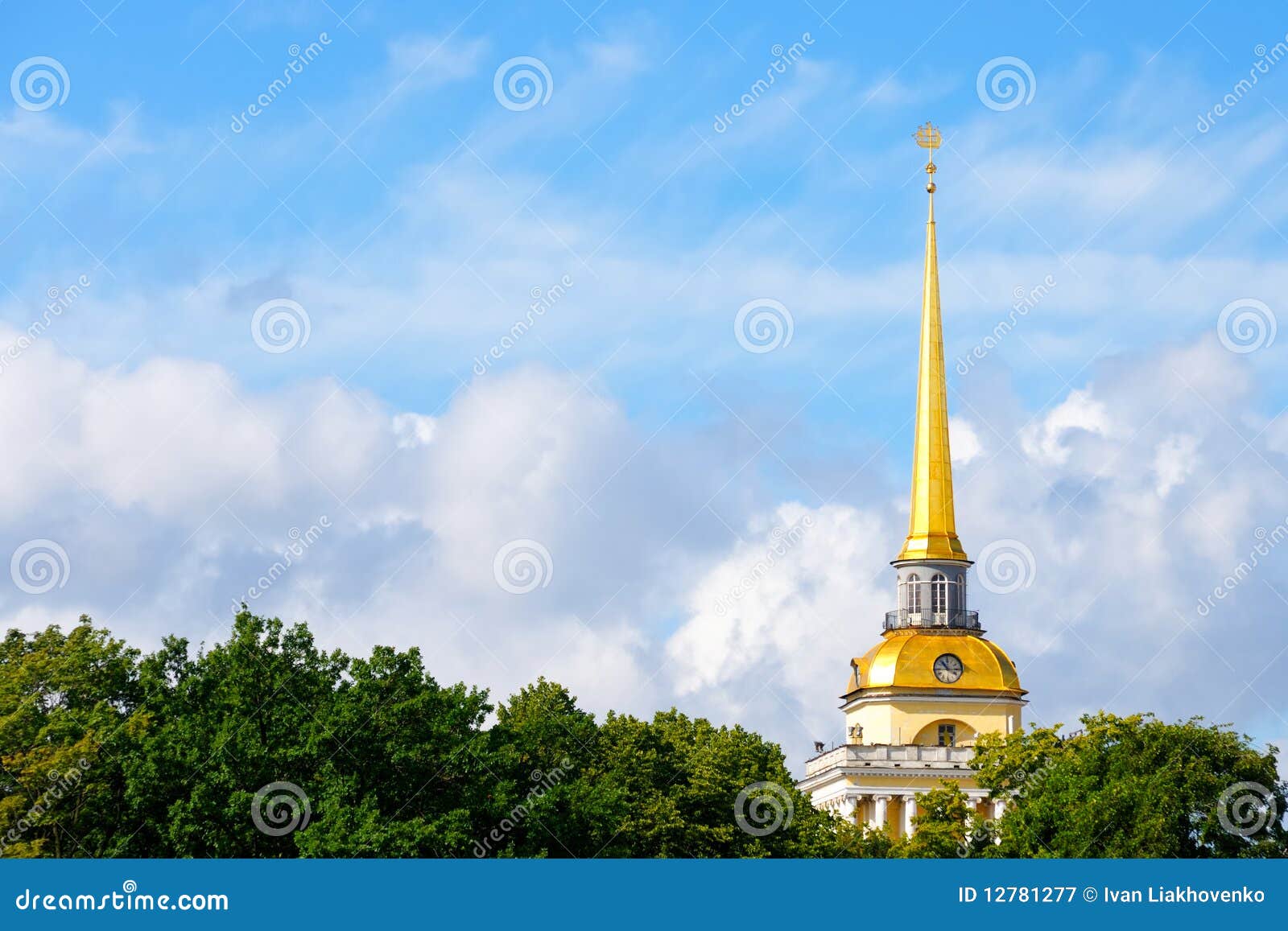 The Russian Admiralty Spire Stock Image - Image of cityscape, steeple ...