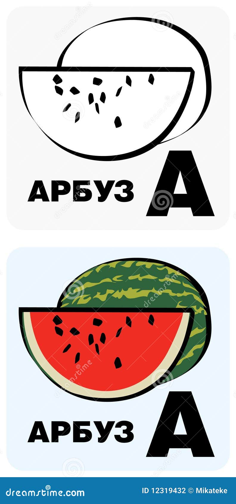 Russian Alphabet Poster. Cartoon Vector | CartoonDealer.com #32685507