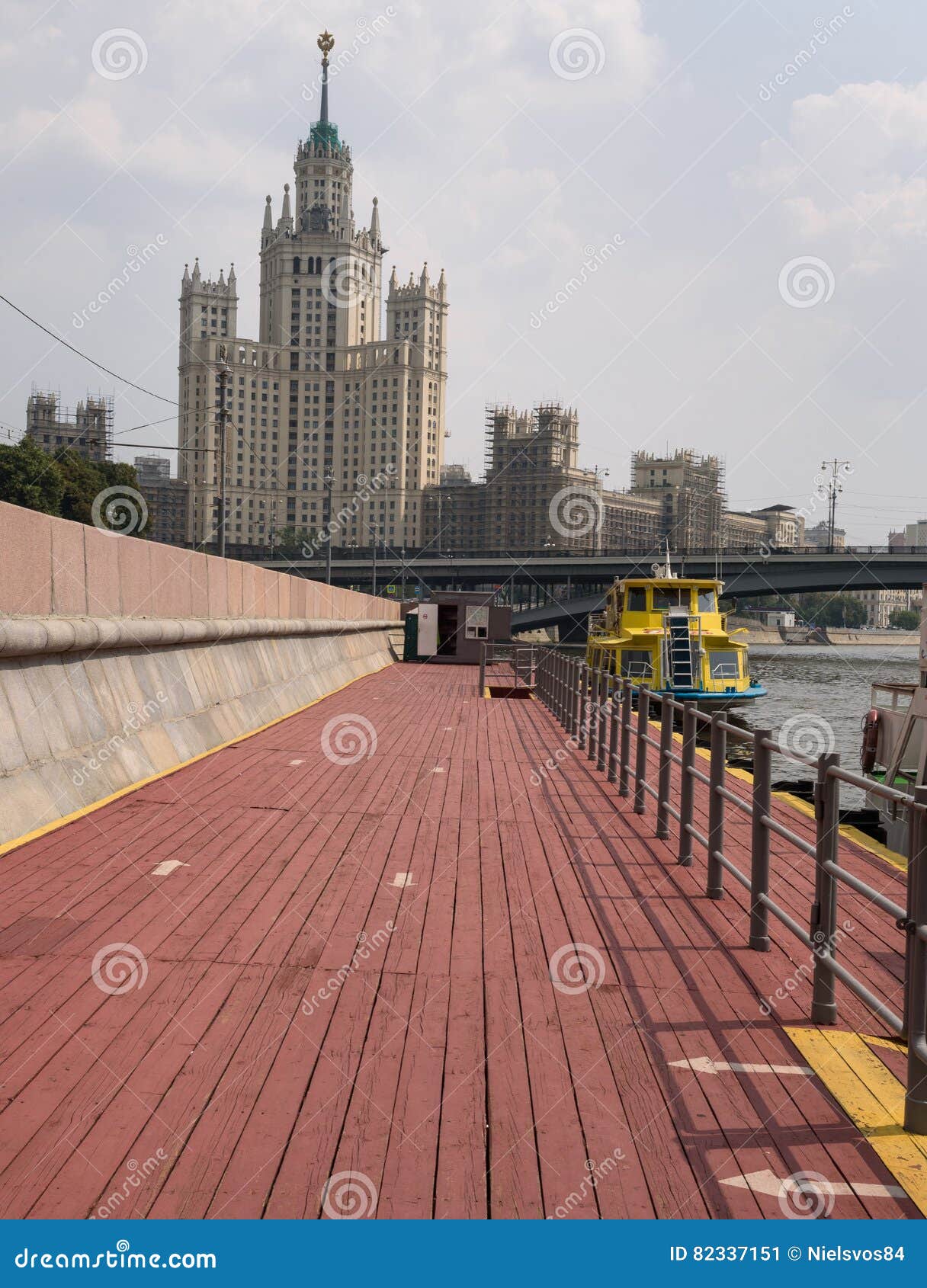 Russian Architecture Along the Moskva River Stock Image - Image of ...