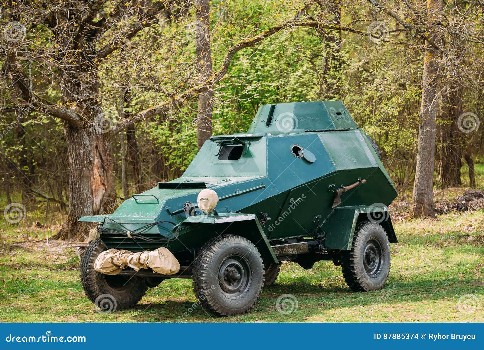 Russian Armoured Soviet Car BA-64 of World War II in Forest Stock Photo ...