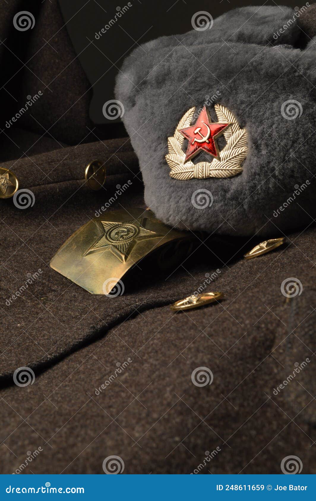 Russian Army Uniform and Emblems Stock Image - Image of army, uniform ...