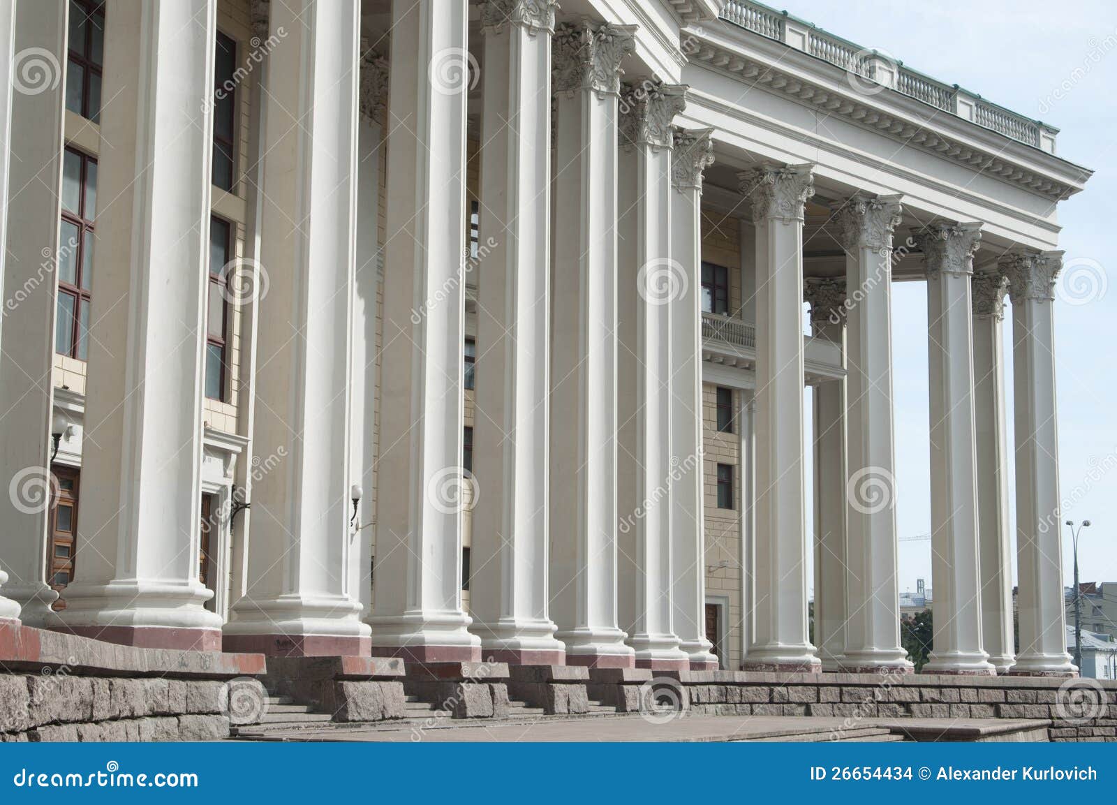 Russian Army Theatre, Columns Stock Photo - Image of fragment, door ...