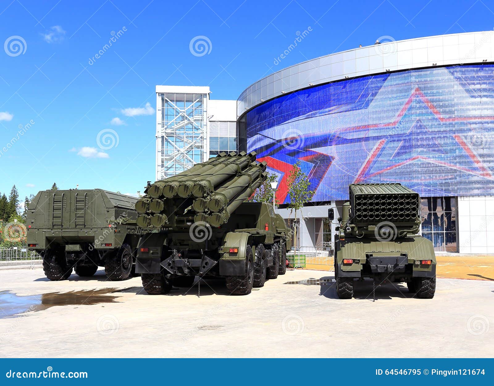 Russian artillery systems stock image. Image of green - 64546795
