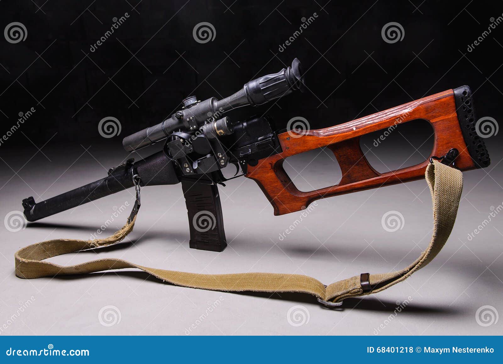 Russian assault rifle stock photo. Image of arms, view - 68401218