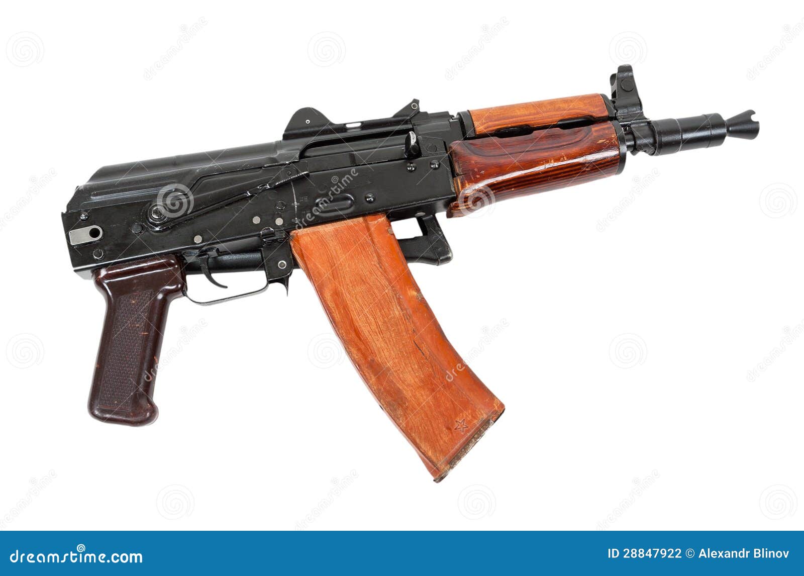 Russian automatic rifle stock photo. Image of black, isolated - 28847922