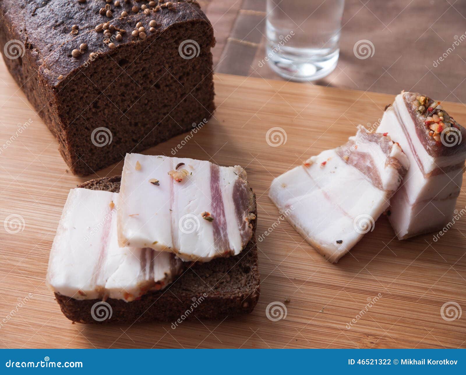 Russian bacon stock photo. Image of bottle, onion, food - 46521322