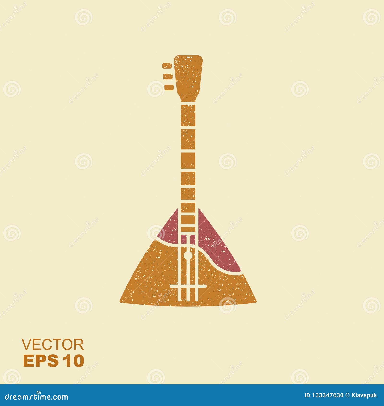 Old Russian Balalaika. Vector Drawing | CartoonDealer.com #179971257