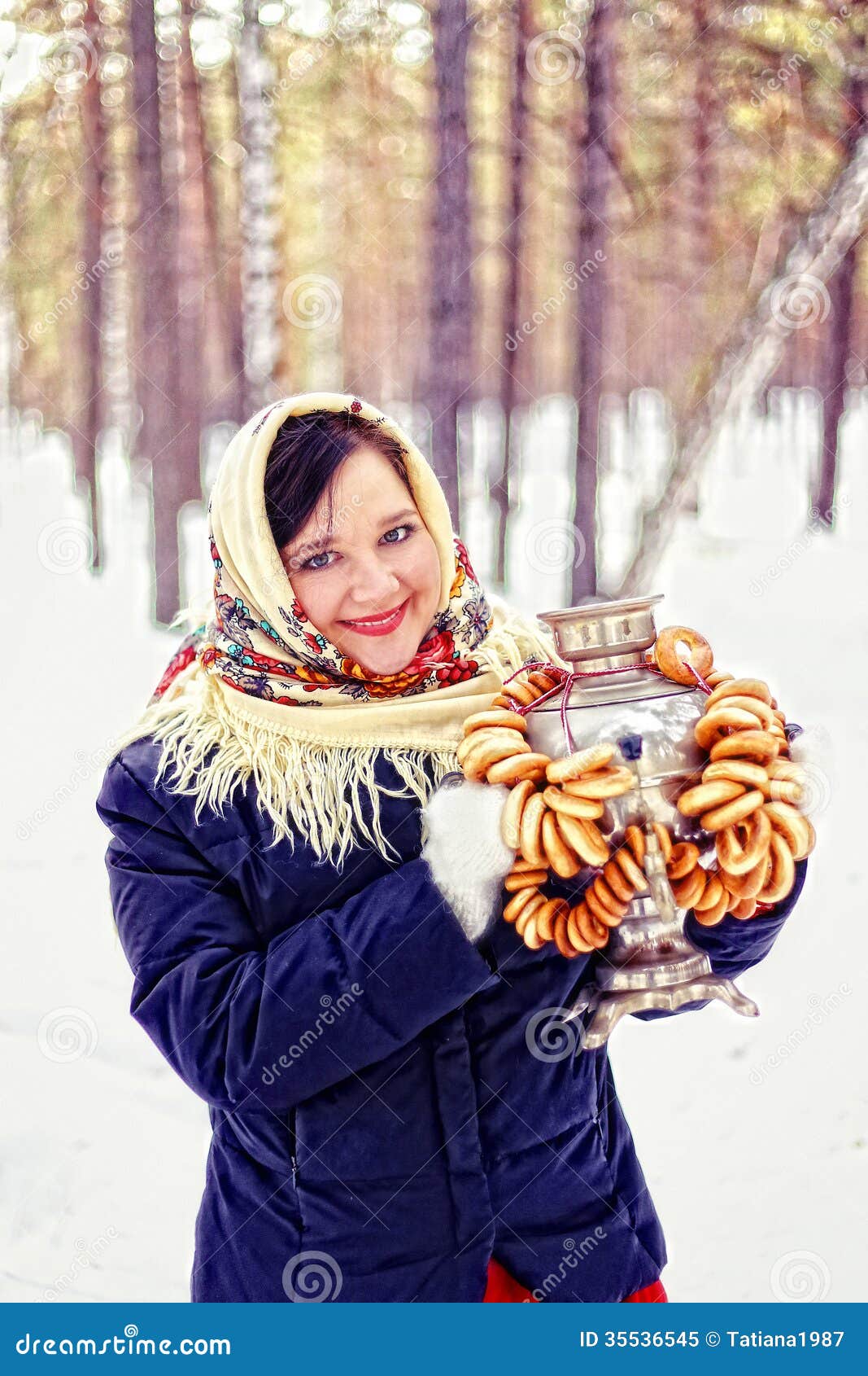 Russian Beauty Blonde With Blue Eyes Working On The Farm. The Concept ...