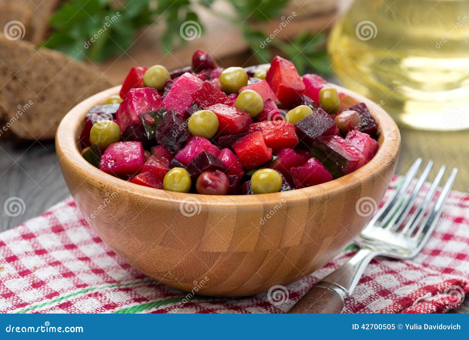 Russian Beetroot Salad Vinaigrette Stock Image - Image of dinner, meal ...
