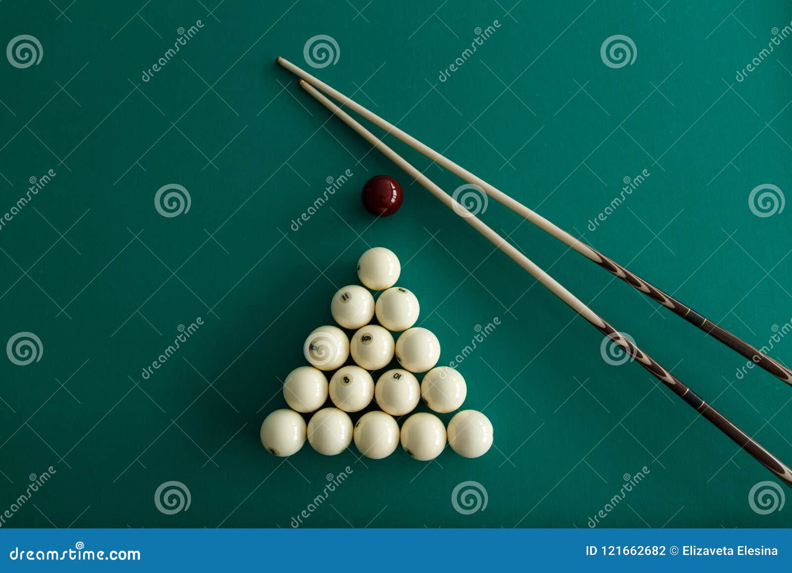 Russian Billiard Balls, Cue, Triangle, Chalk on a Table. Stock Photo ... Russian Billiard Balls, Cue, Triangle, Chalk on a Table. Stock Photo ...