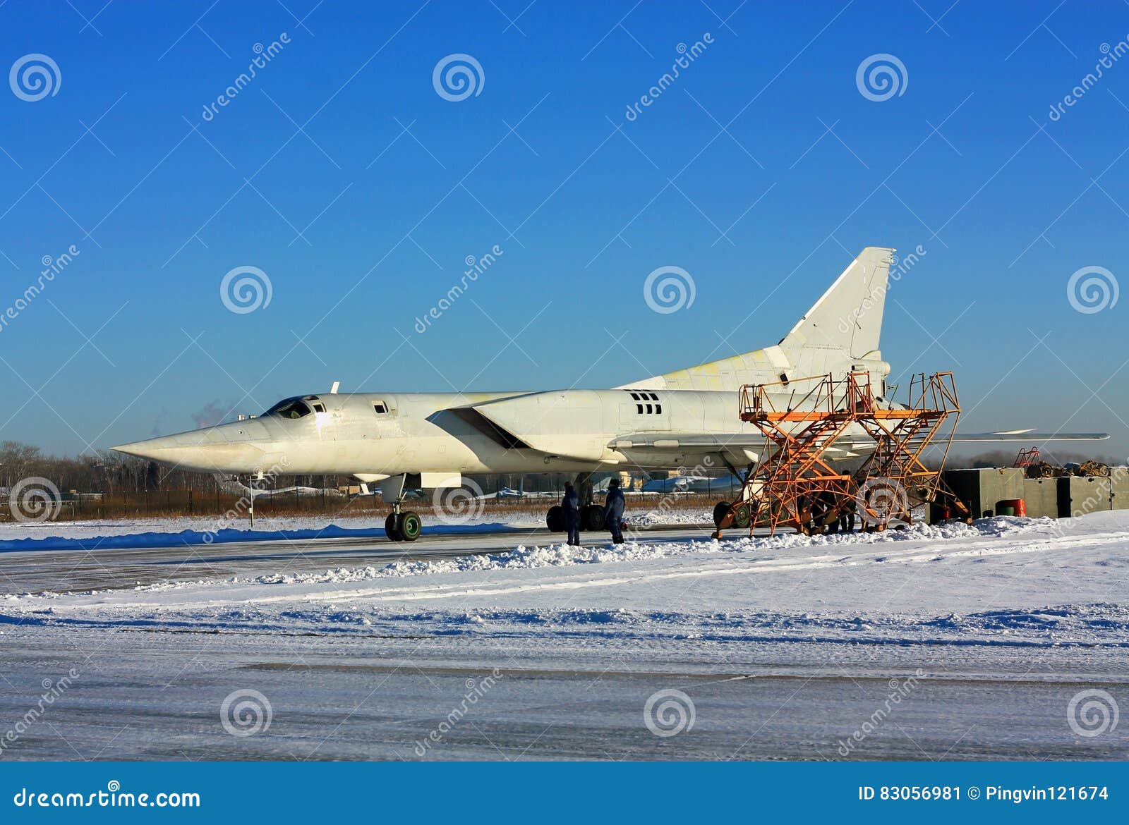 The Russian TU-160 Bomber During A Training Flight With Refueling In ...