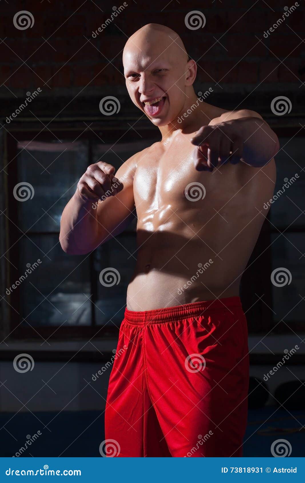 Russian Boxer in Red Shorts Stock Image - Image of fitness, body: 73818931