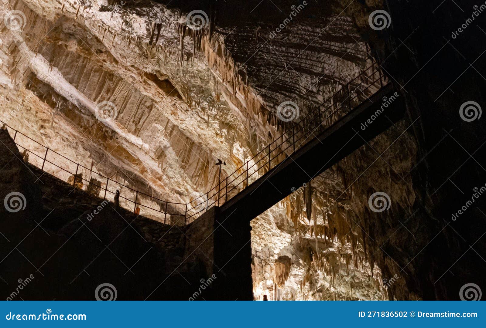 Russian Bridge Inside the Postojna Cave Stock Photo - Image of ...