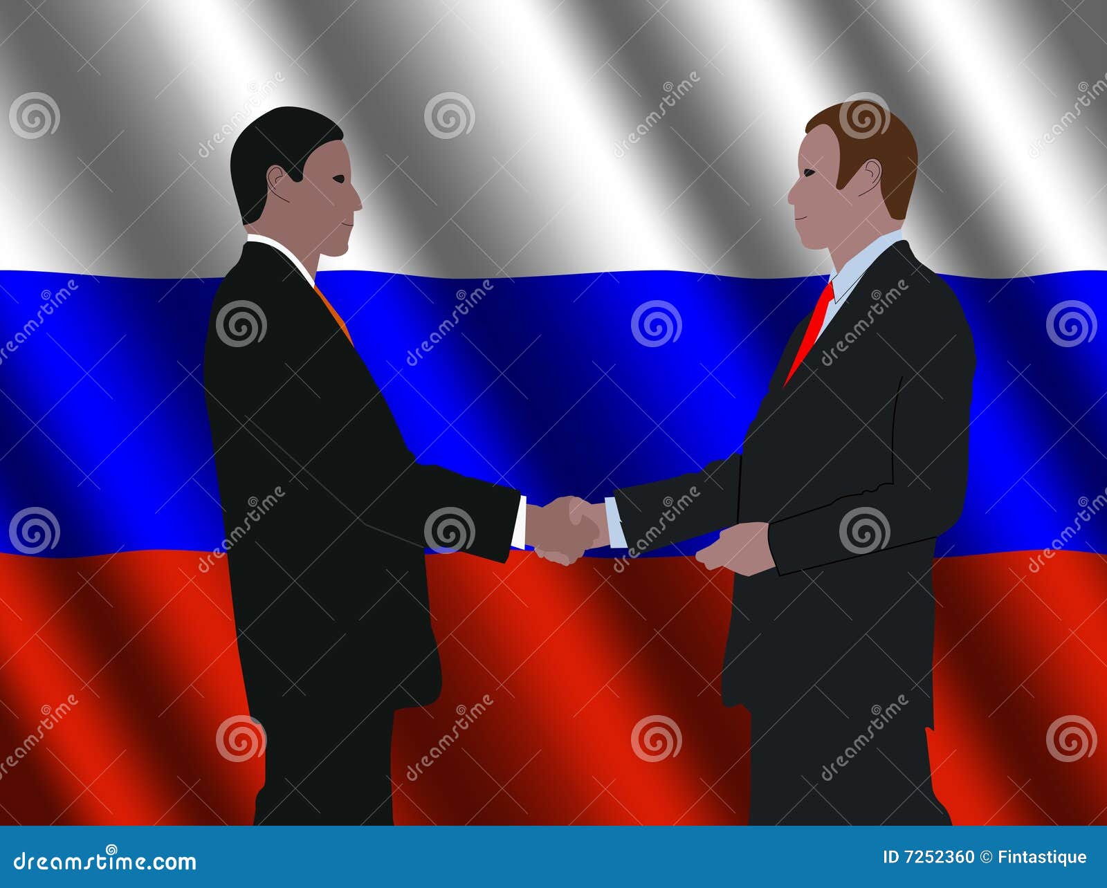 Russian Business Men Meeting Stock Illustration - Illustration of ...