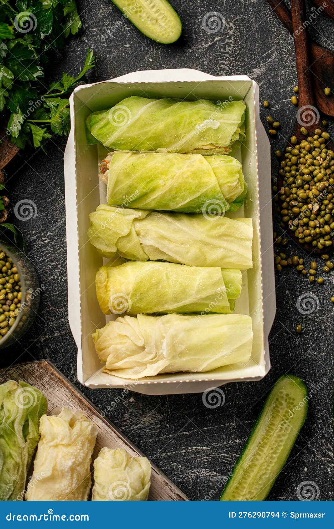 Russian Cabbage Rolls Golubtsy with Minced Beef Stock Photo - Image of ...