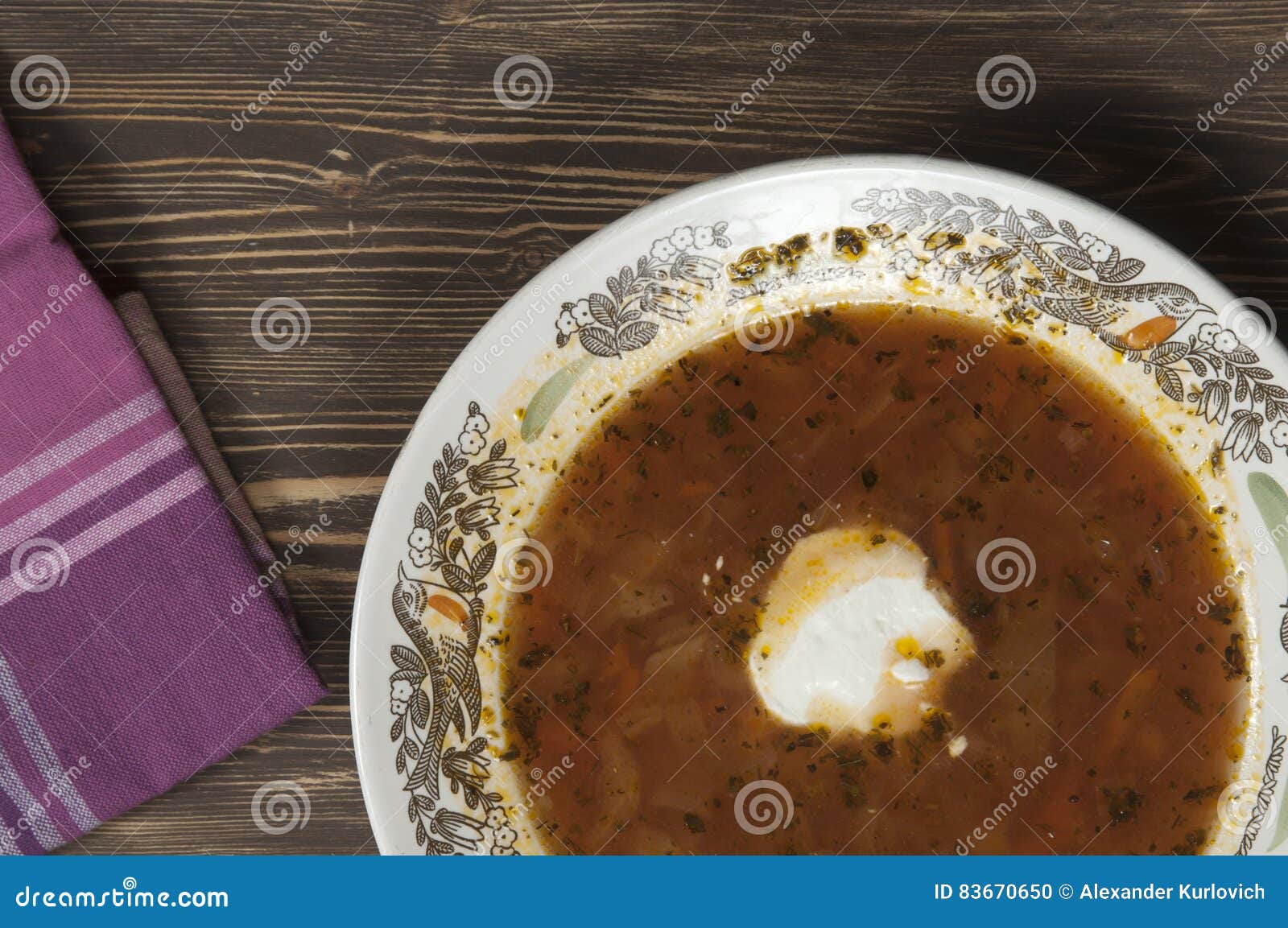 Russian cabbage soup Shchi stock photo. Image of food - 83670650