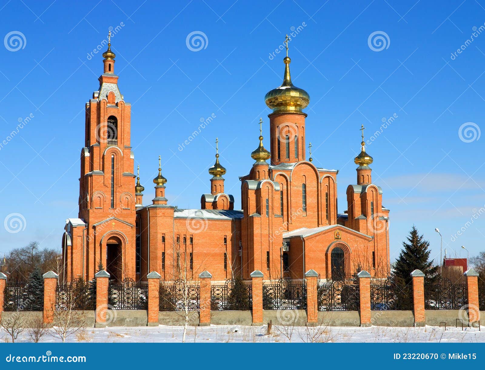 Russian church stock photo. Image of winter, exterior - 23220670