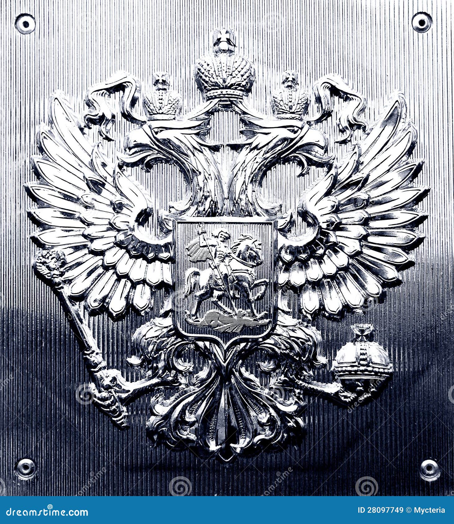 Russian coat of arms stock image. Image of insignia, blue - 28097749