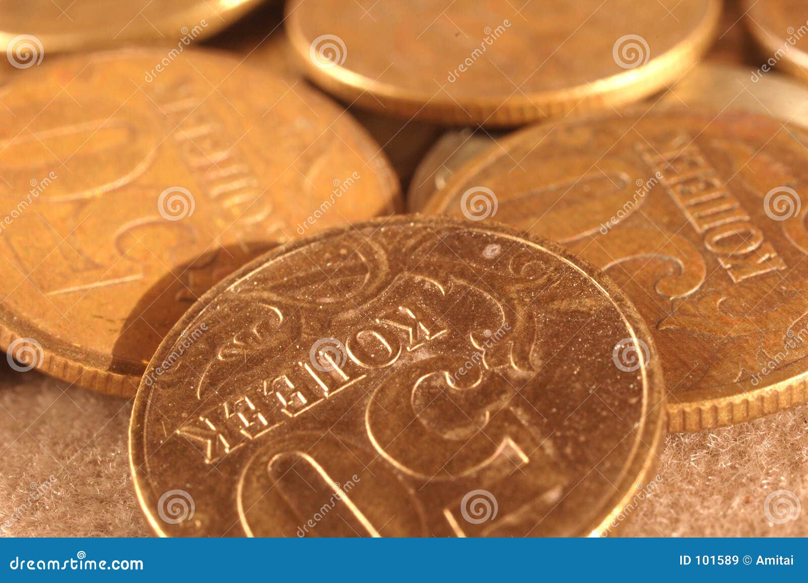 Russian coins stock image. Image of russian, economy, change - 101589