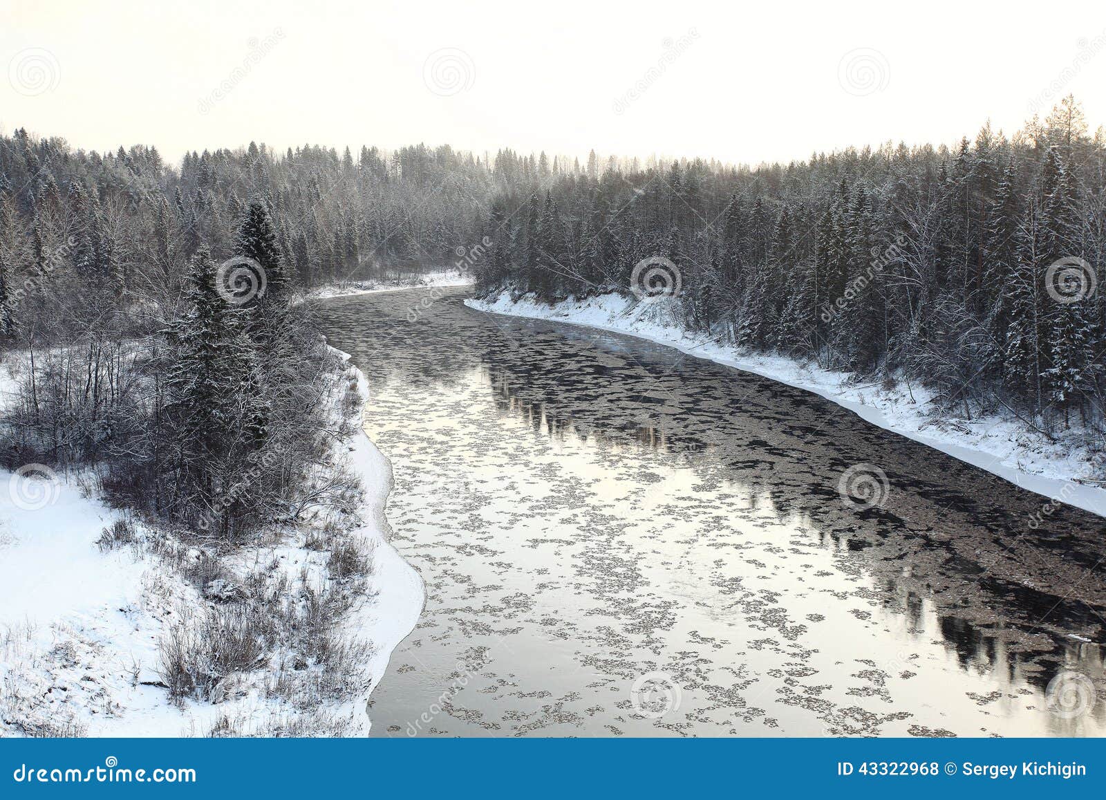 Russian Cold Winter Forest Landscape Stock Photo - Image of scenery ...