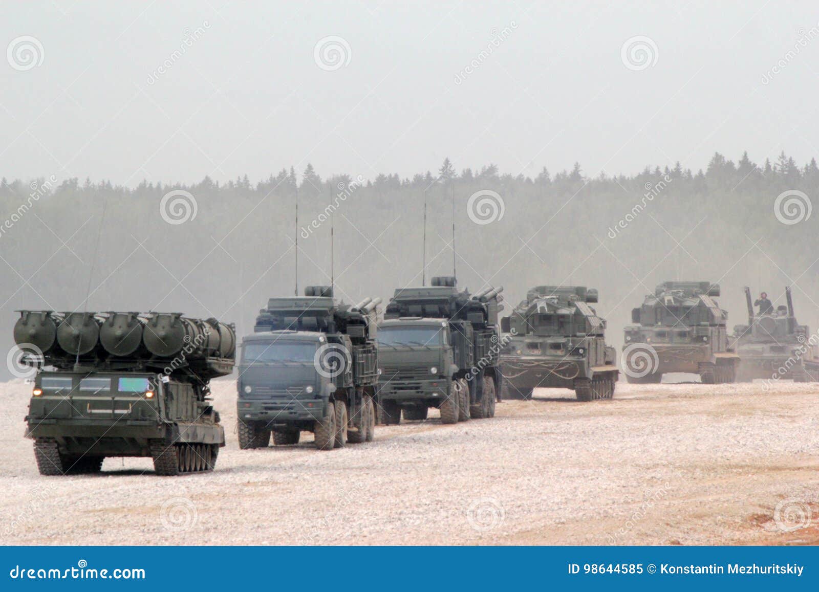 Russian Column Armored Vehicles Stock Image - Image of engineering ...