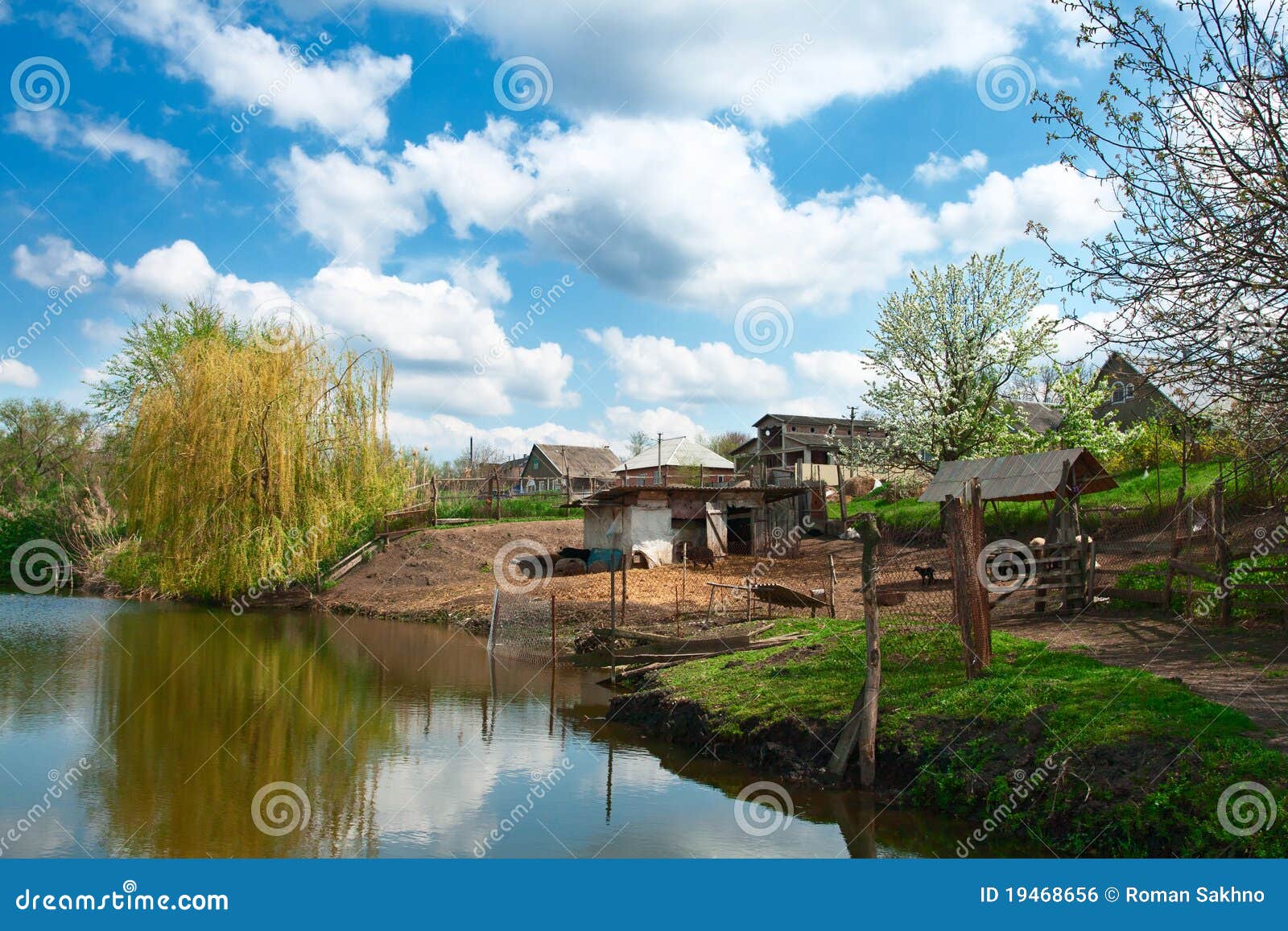 Russian country life stock photo. Image of feeding, group - 19468656