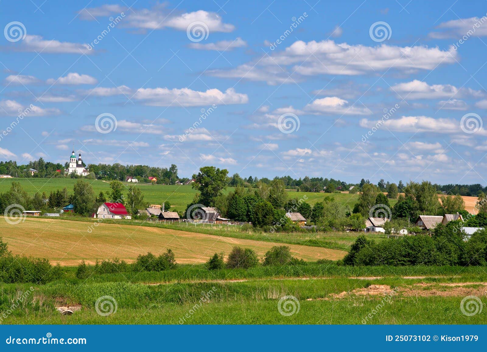 Russian country village stock photo. Image of scene, house - 25073102