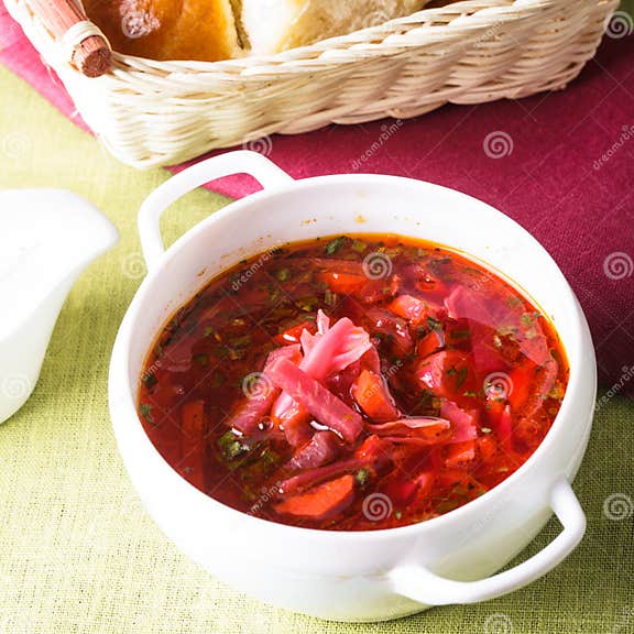 Russian cuisine - borsch stock photo. Image of lunch - 27233286