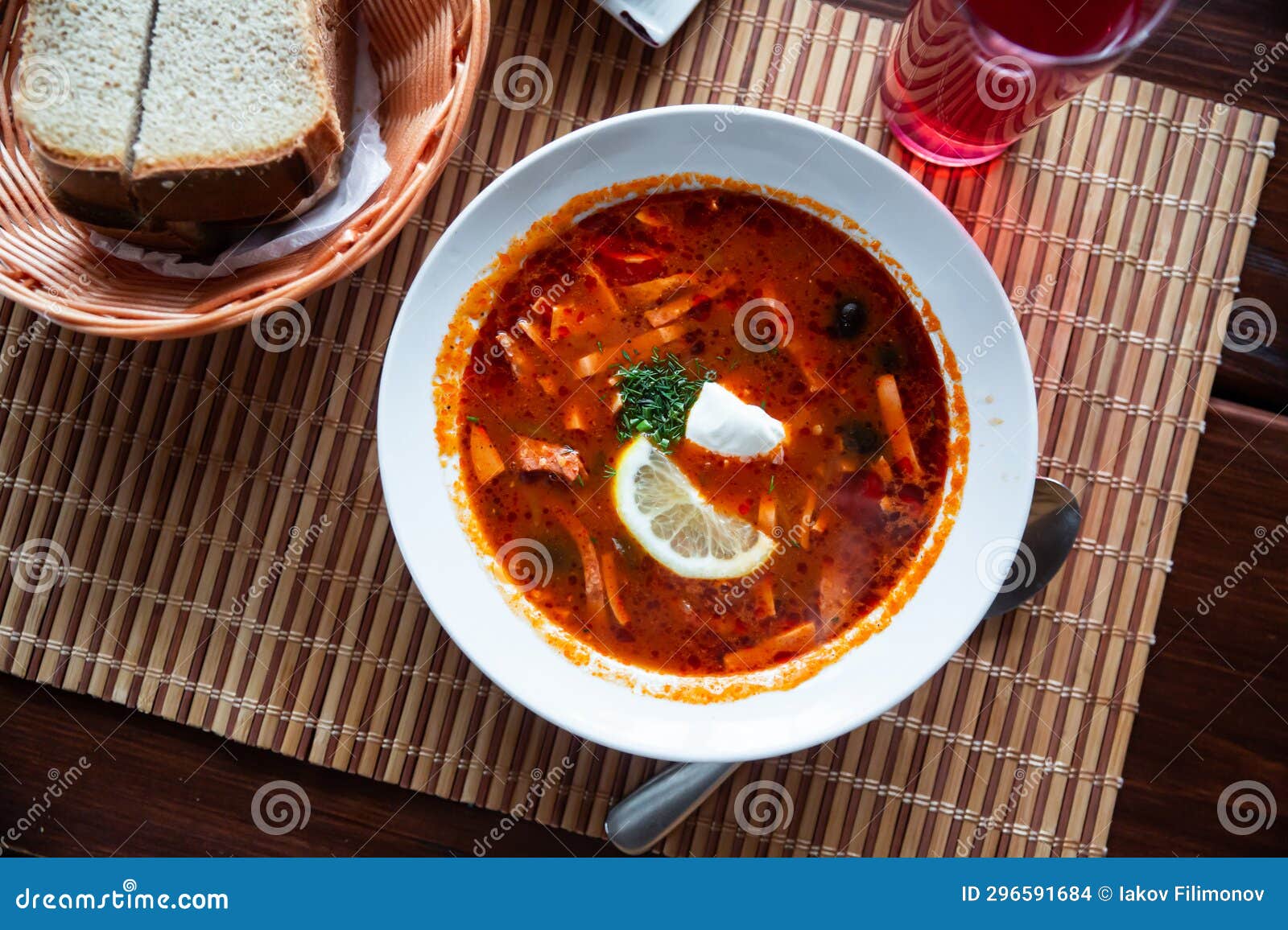 Russian Cuisine - Solyanka Soup with Ingredients Stock Photo - Image of ...