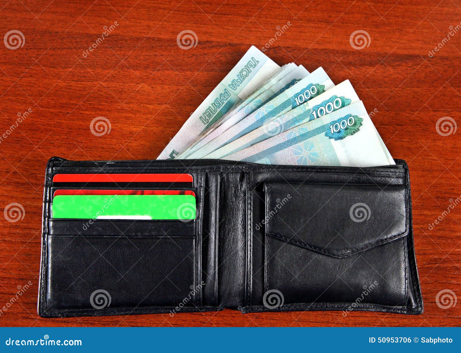 Russian Currency in the Wallet Stock Photo - Image of note, closeup ...