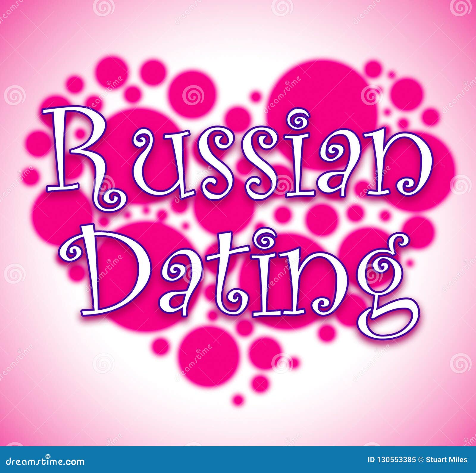 Russian Dating Showing Dates Relationship and Date Stock Illustration ...