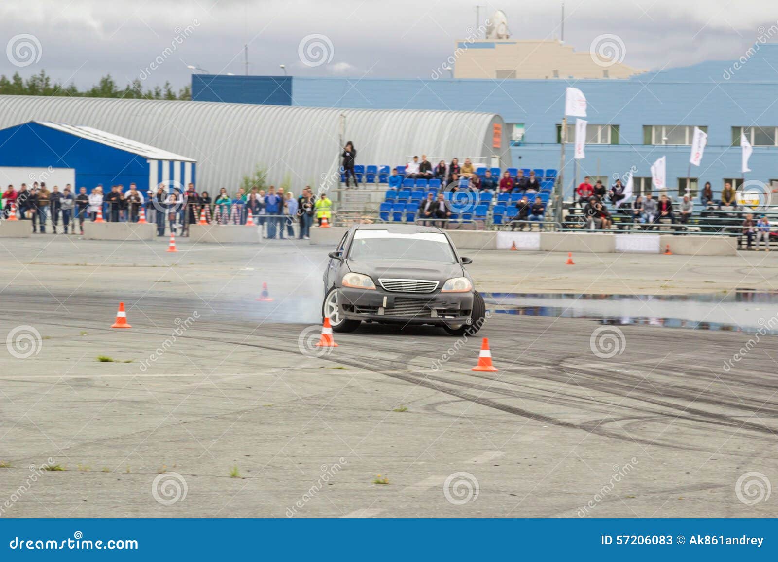 Russian drift stock image. Image of automotive, fast - 57206083