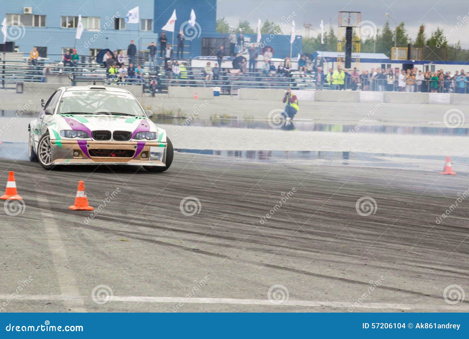 Russian drift stock photo. Image of fast, auto, host - 57206104