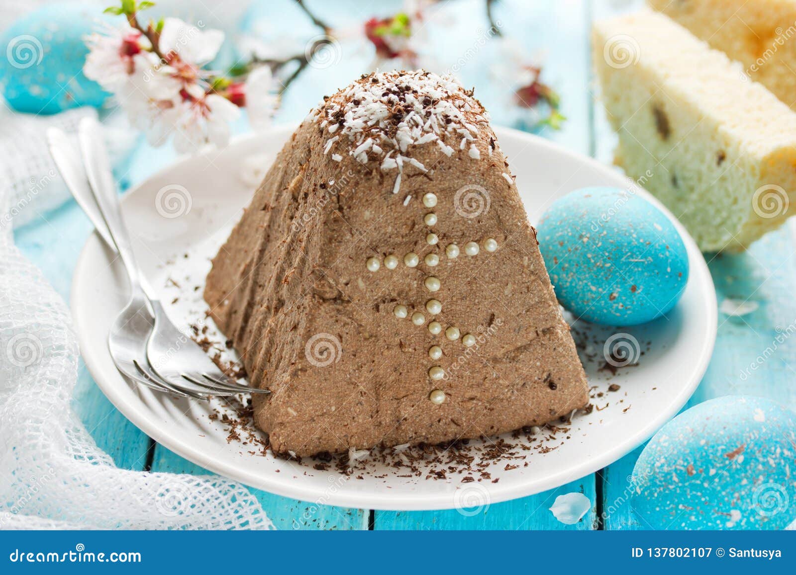 Russian Easter Paskha, Traditional Curd Easter Cake Stock Image - Image ...