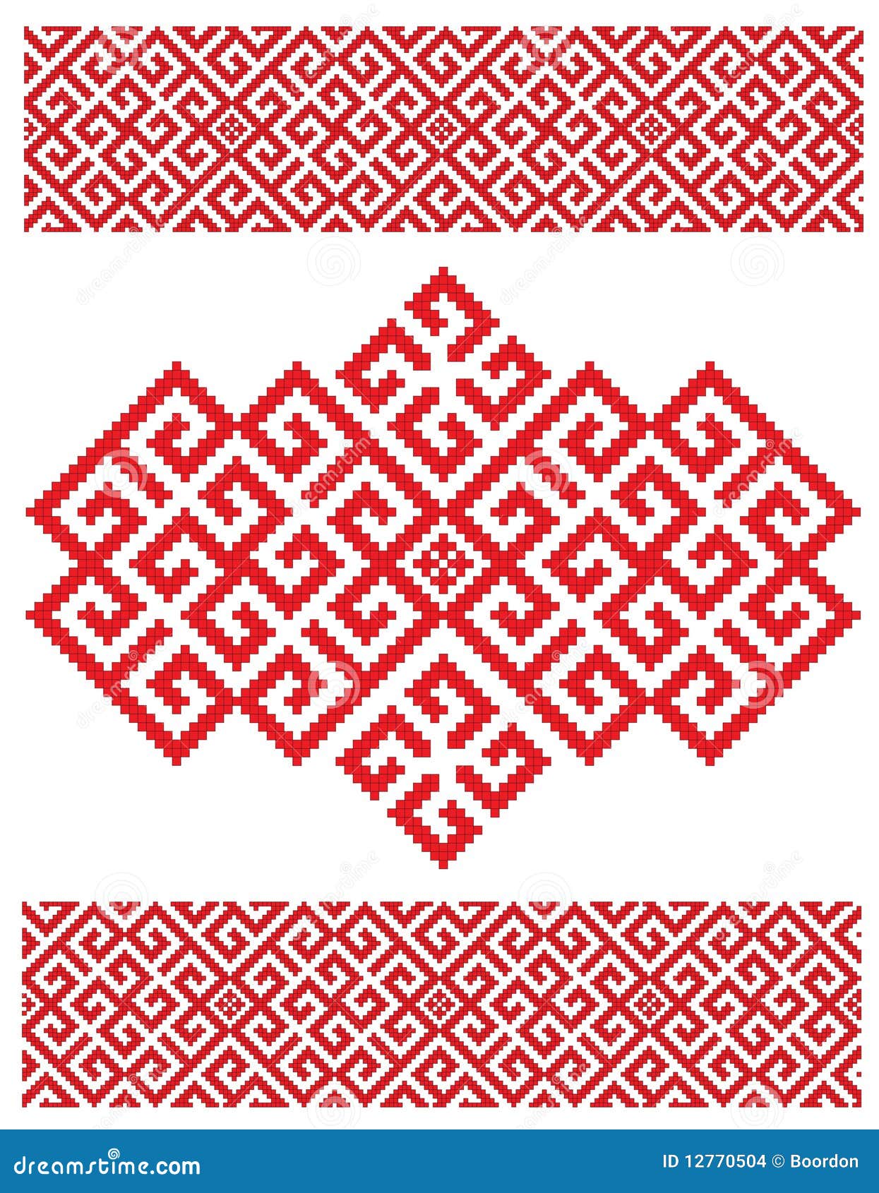 Russian embroider texture stock vector. Illustration of folk - 12770504