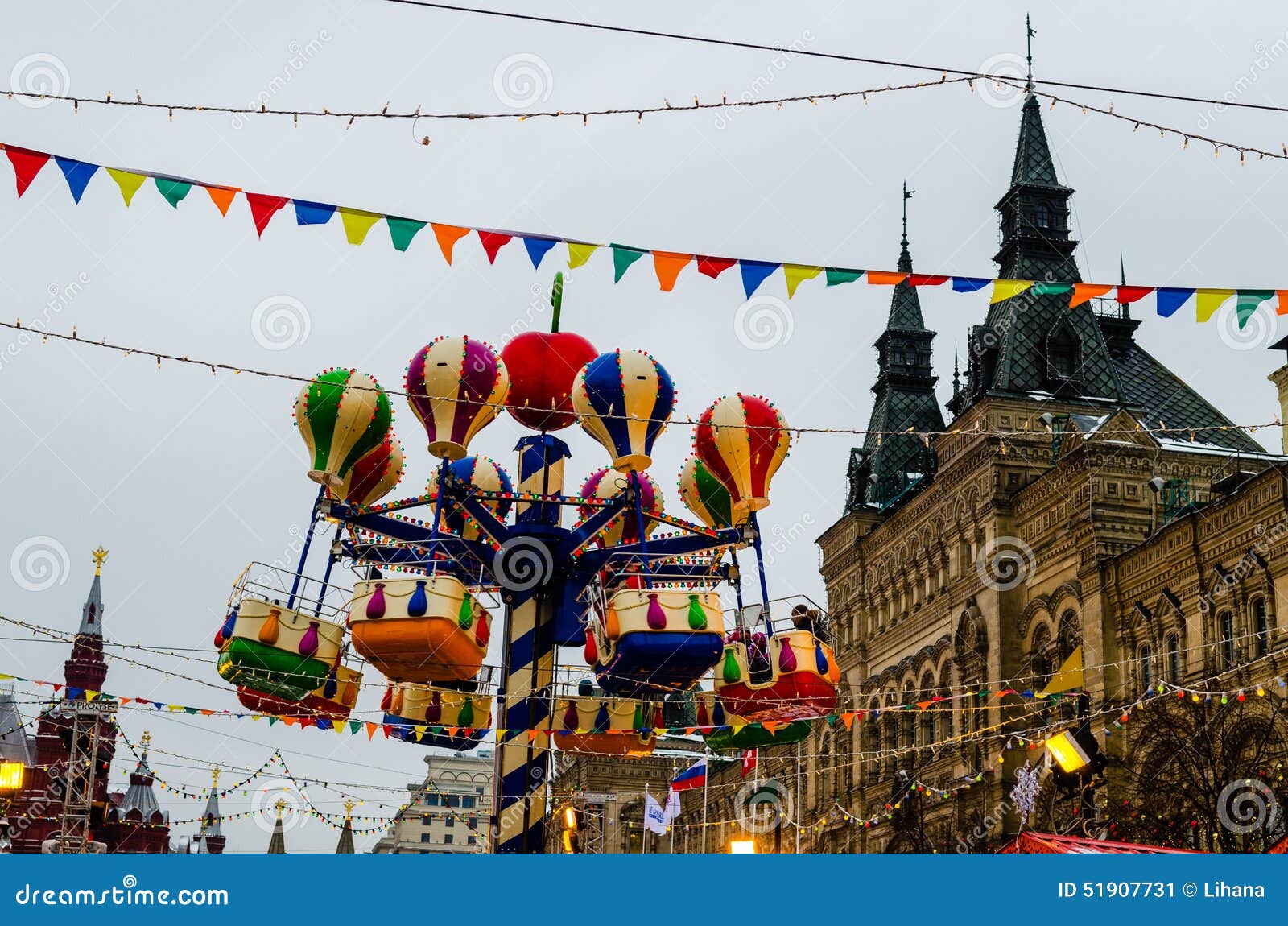 Russian Fair on Red Square stock image. Image of saint - 51907731