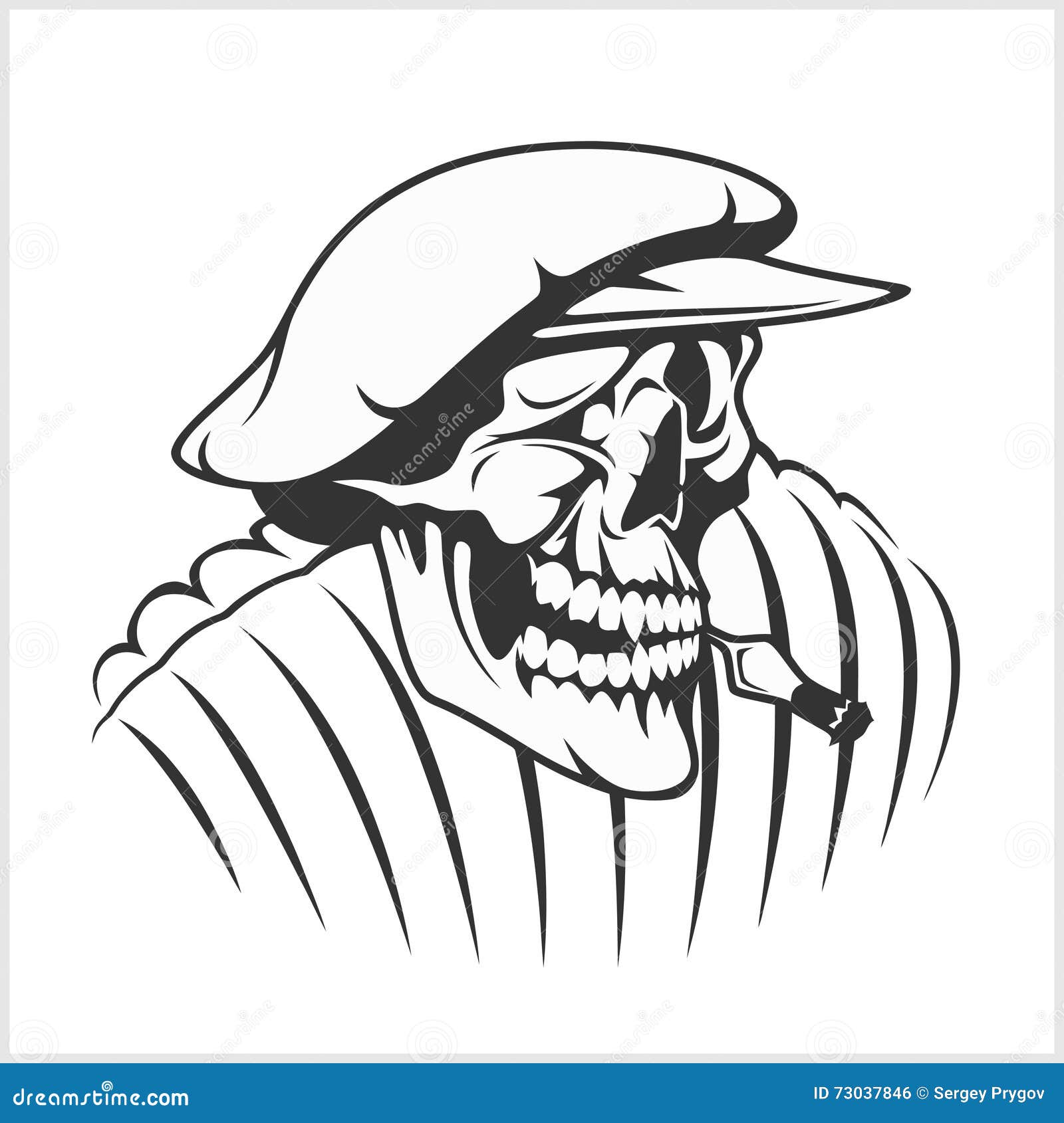 Russian Farmer - Skull and Symbols Stock Vector - Illustration of ...