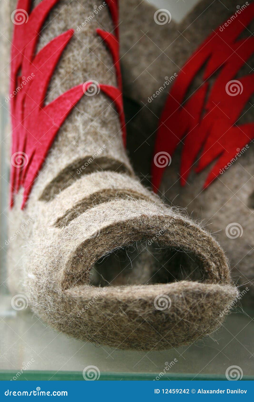 Russian Felt Boots, Winter Shoes Retro Stock Photo - Image of wool ...